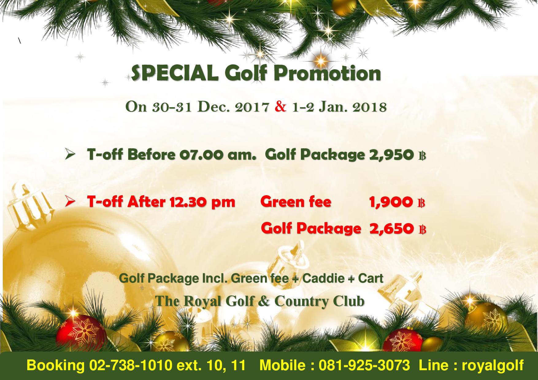 The Royal Golf and Country Club Special Golf Promotion New Year 2018 ...